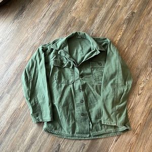Jackets & Coats | Vintage Army Green Canvas Jacket | Poshmark